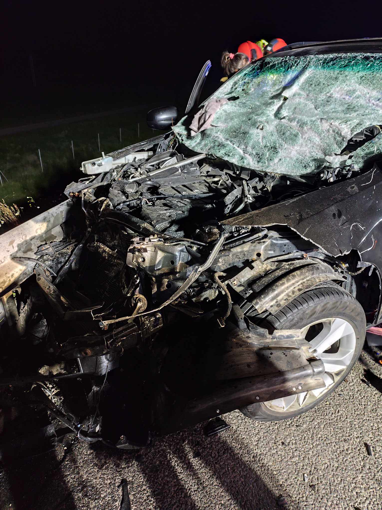 Nocny wypadek na A4 w Chałupkach. Cztery osoby ranne